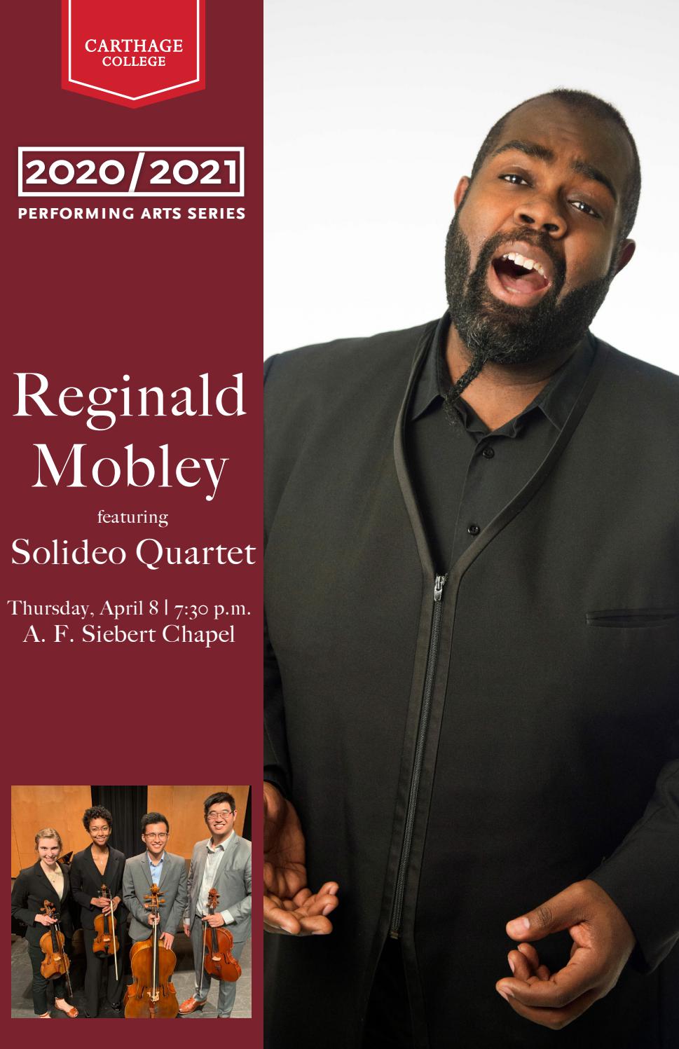 Performing Arts Series: Reginald Mobley by Carthage College - Issuu
