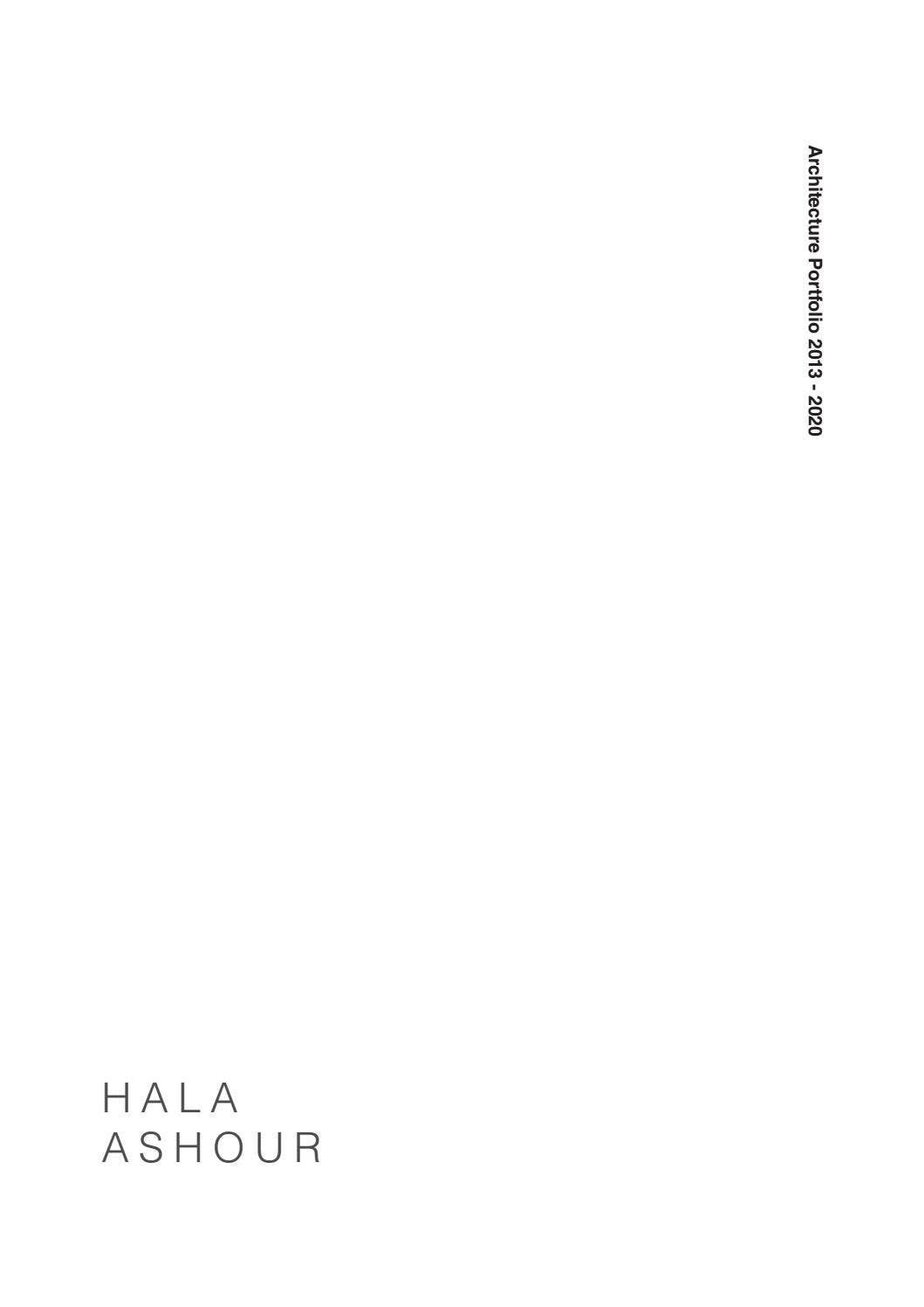 Hala Ashour Architecture Portfolio 2020 by Hala Ashour - Issuu