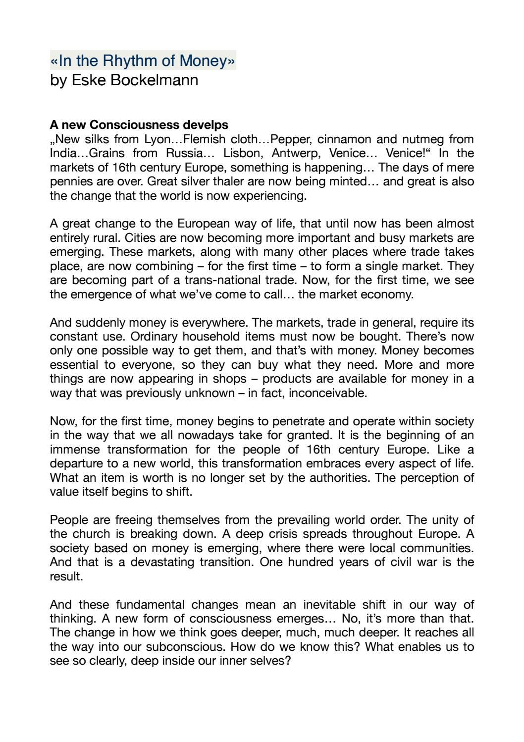 In the Rhythm of Money (transcript) by conzettverlag - Issuu