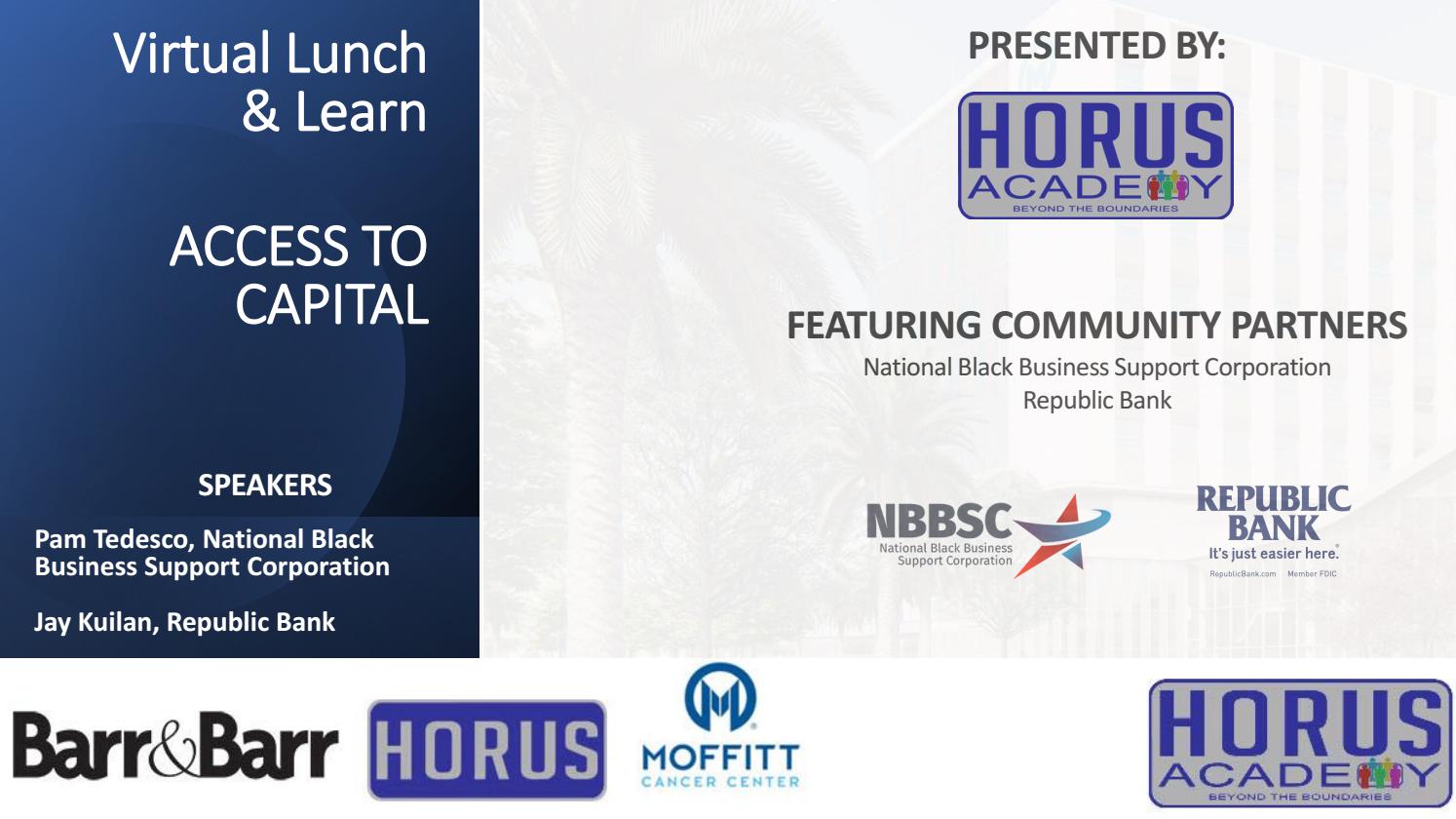 HORUS Academy : Access to Capital by HORUS Academy - Issuu