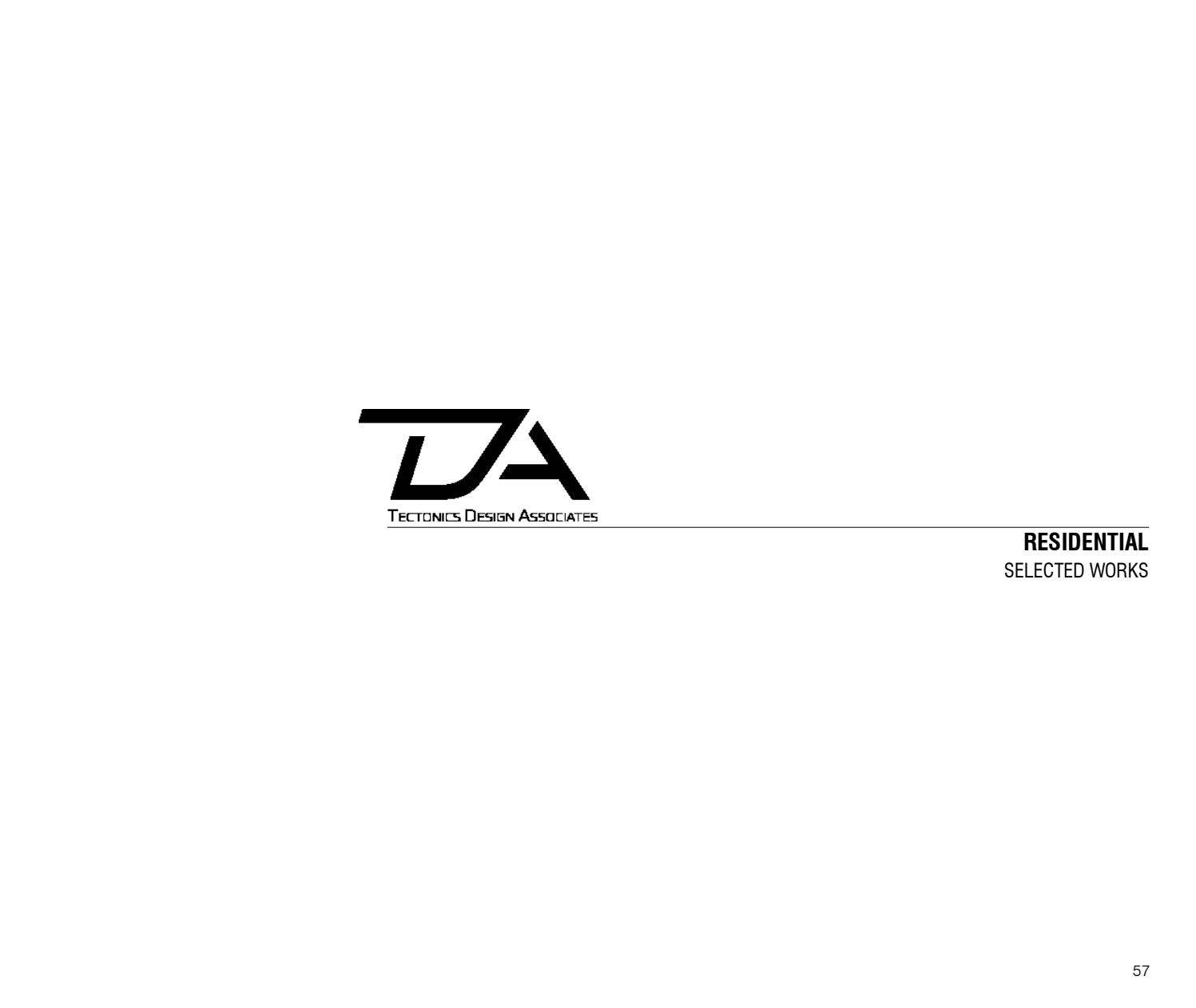 TDA // Tectonics Design Associates // Portfolio by TDA-LAB - Issuu