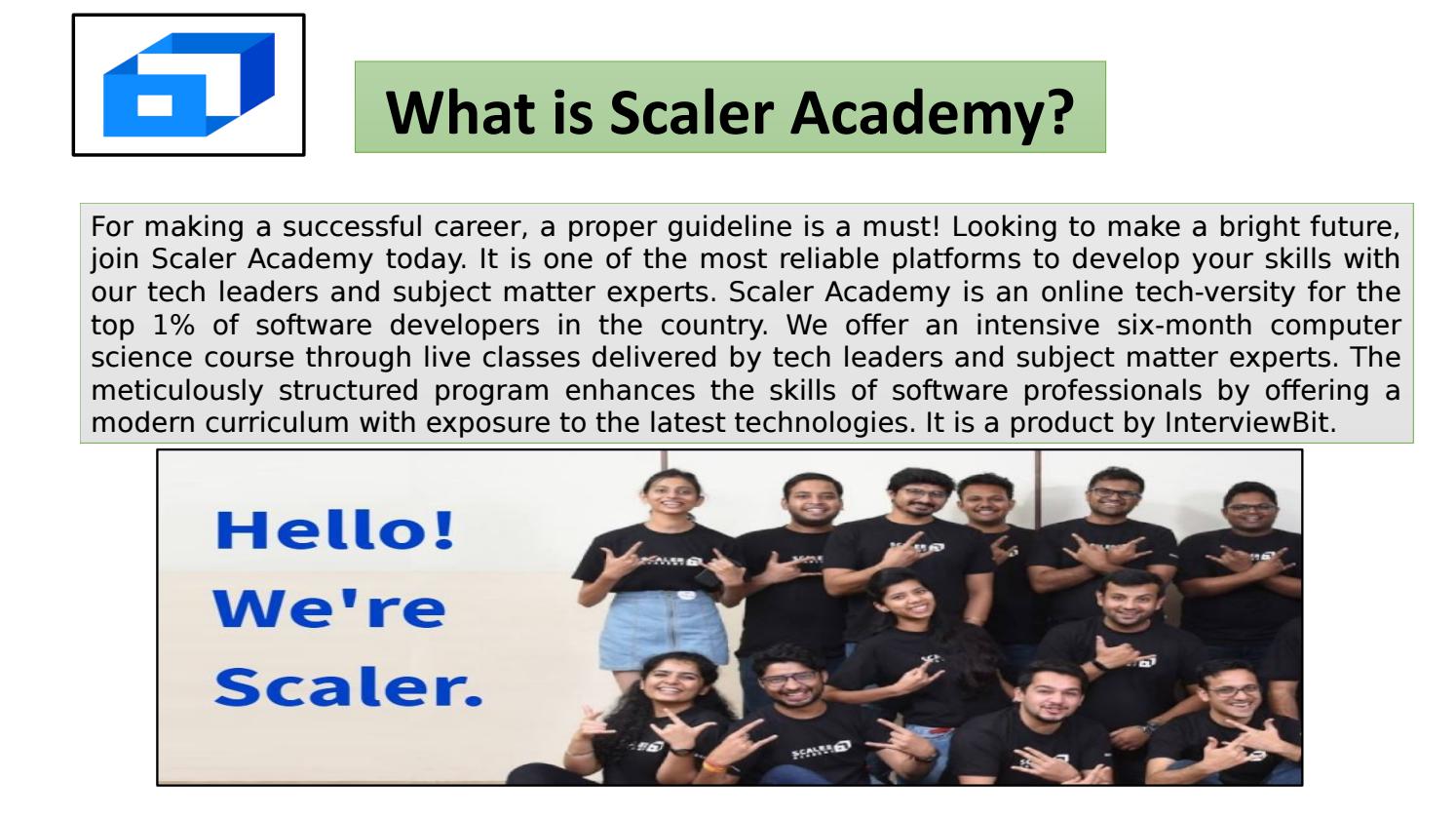 What is Scaler Academy? by scaleracademy - Issuu