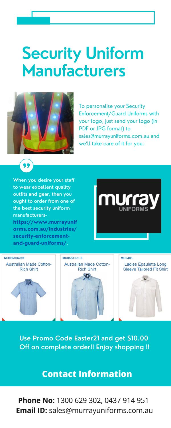 Security Uniform Manufacturers - www.murrayuniforms.com.au by ...