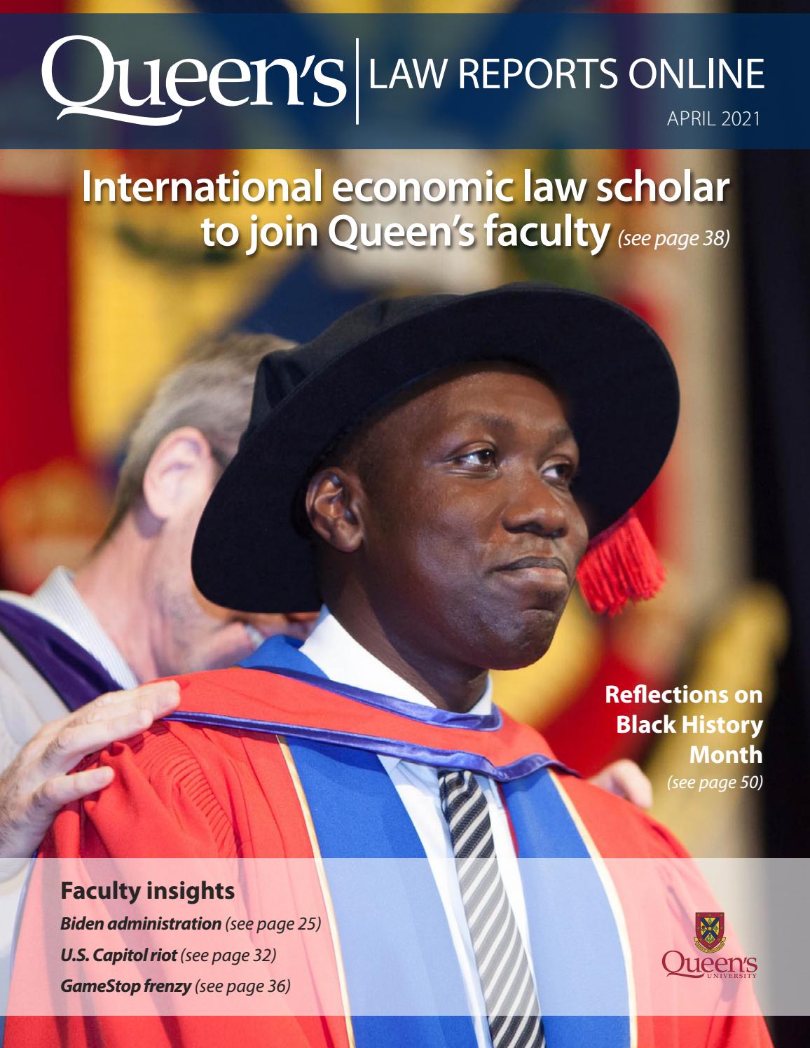 Queen's Law Reports Online - April 2021 by Queen's University Faculty ...