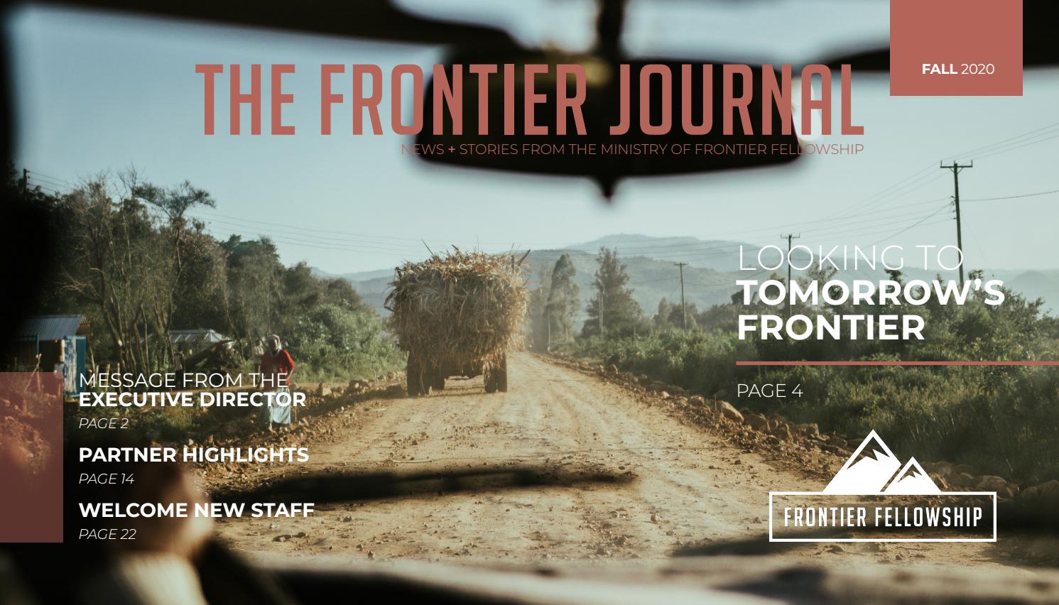 The Frontier Journal | Fall 2020 by Frontier Fellowship - Issuu