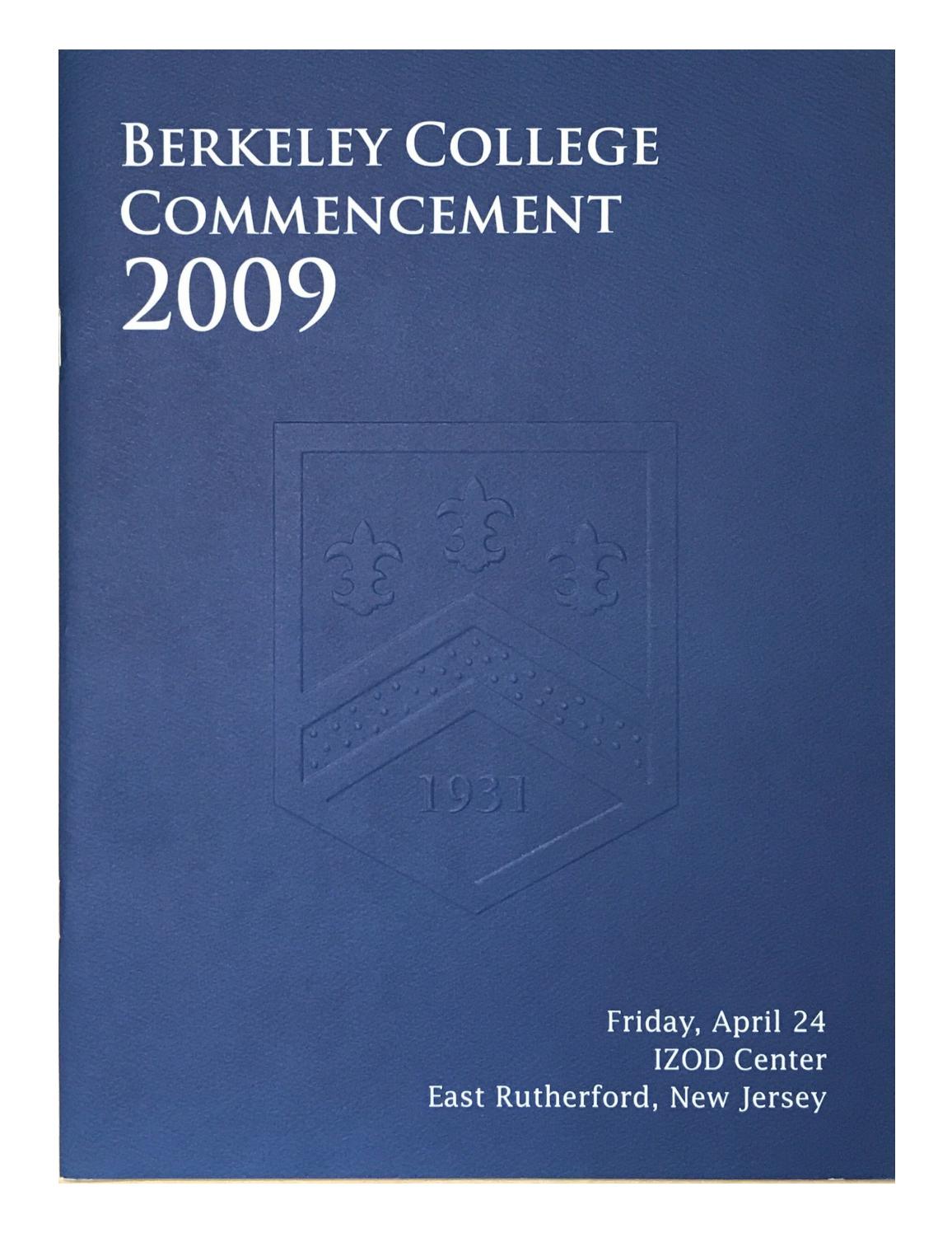2009 Commencement Program by Berkeley College Alumni - Issuu