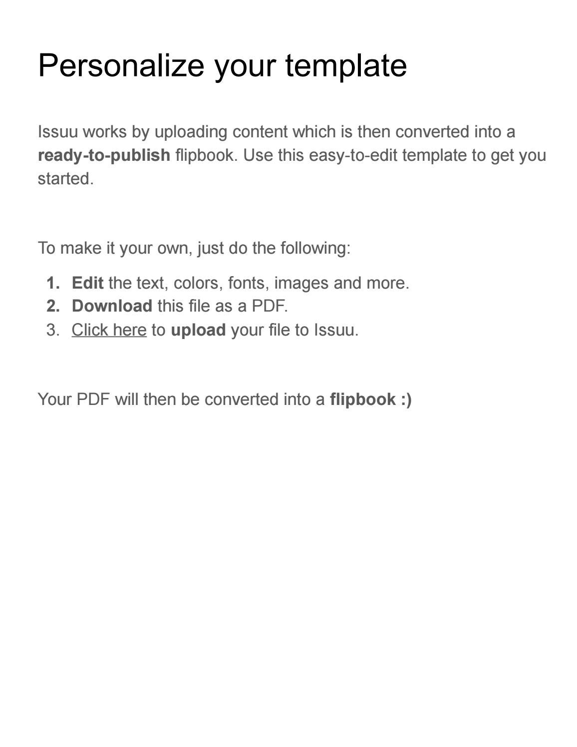 Issuu Magazine Template by Issuu Official - Issuu