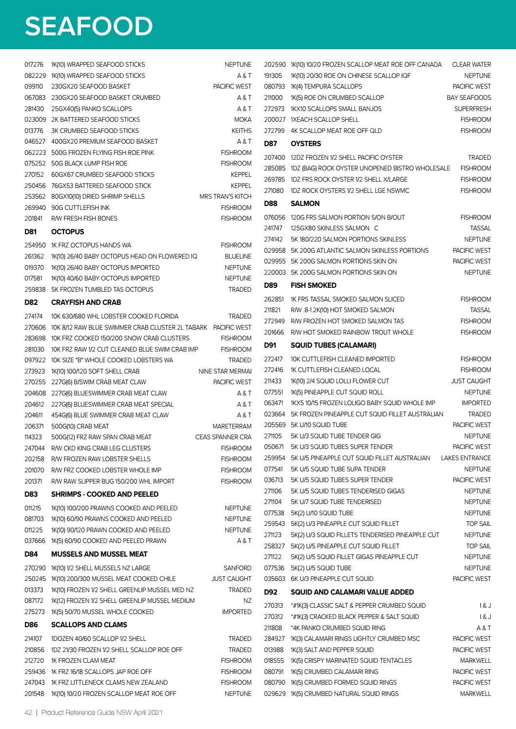 PFD Product Reference Guide - NSW by PFD Food Services - Issuu