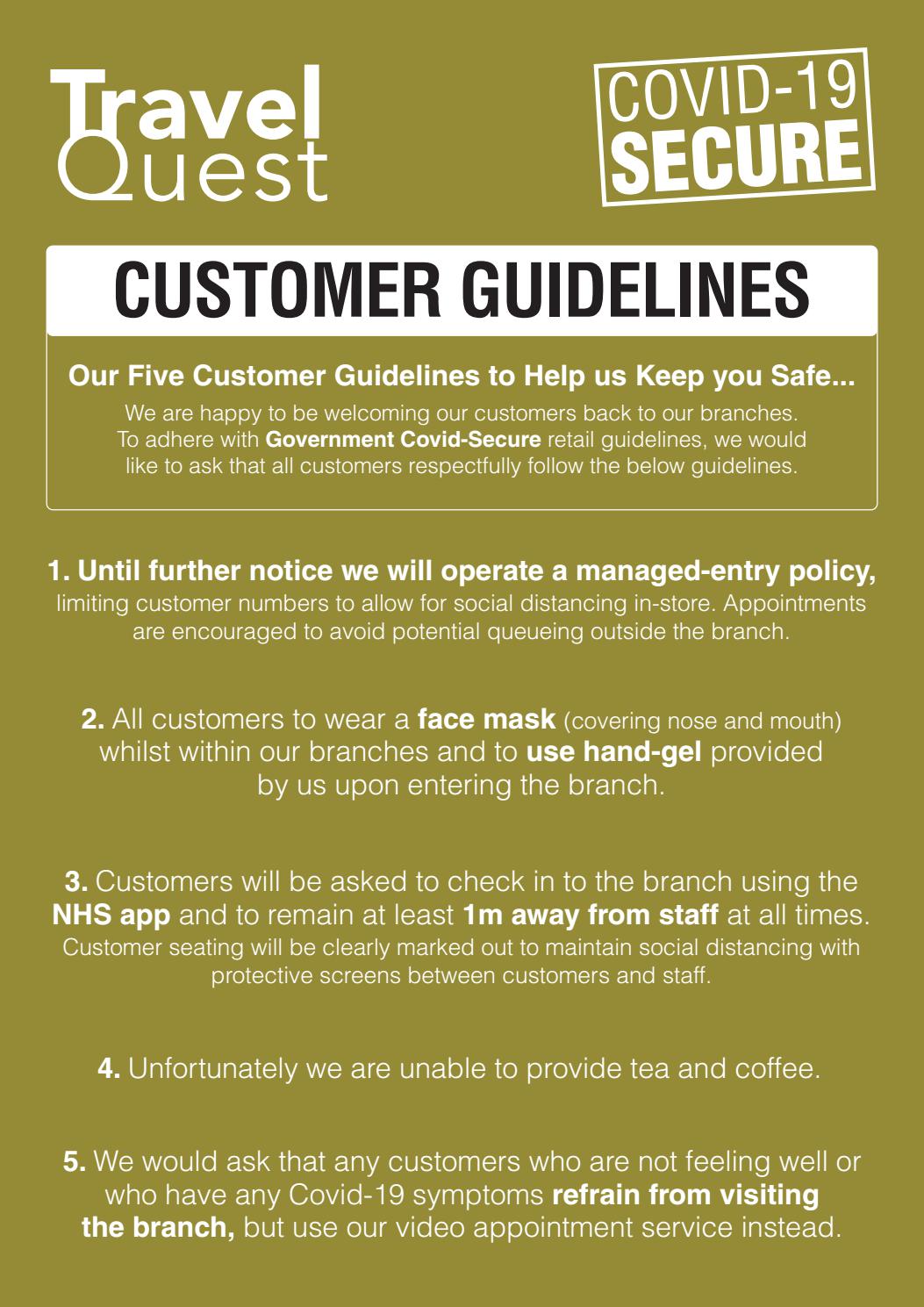 Customer Guidelines & Staff Commitments - TravelQuest by Fred. Olsen ...