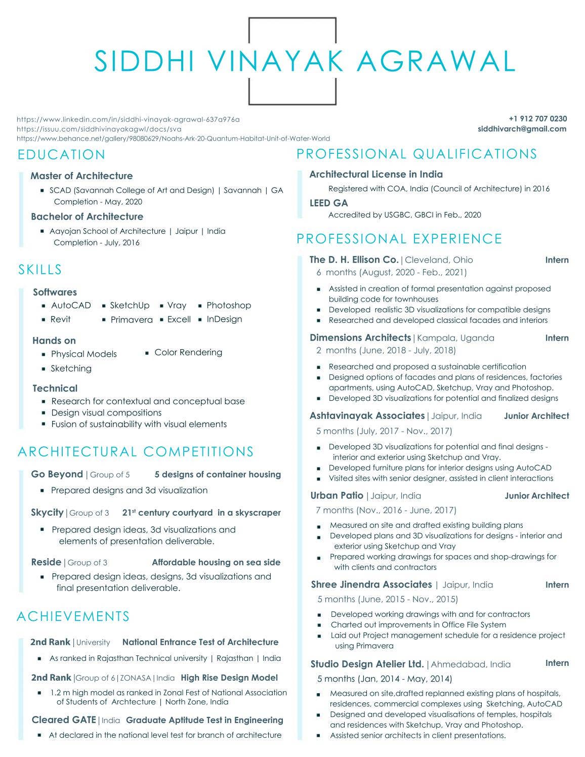 Resume by Siddhi Vinayak Agwl - Issuu