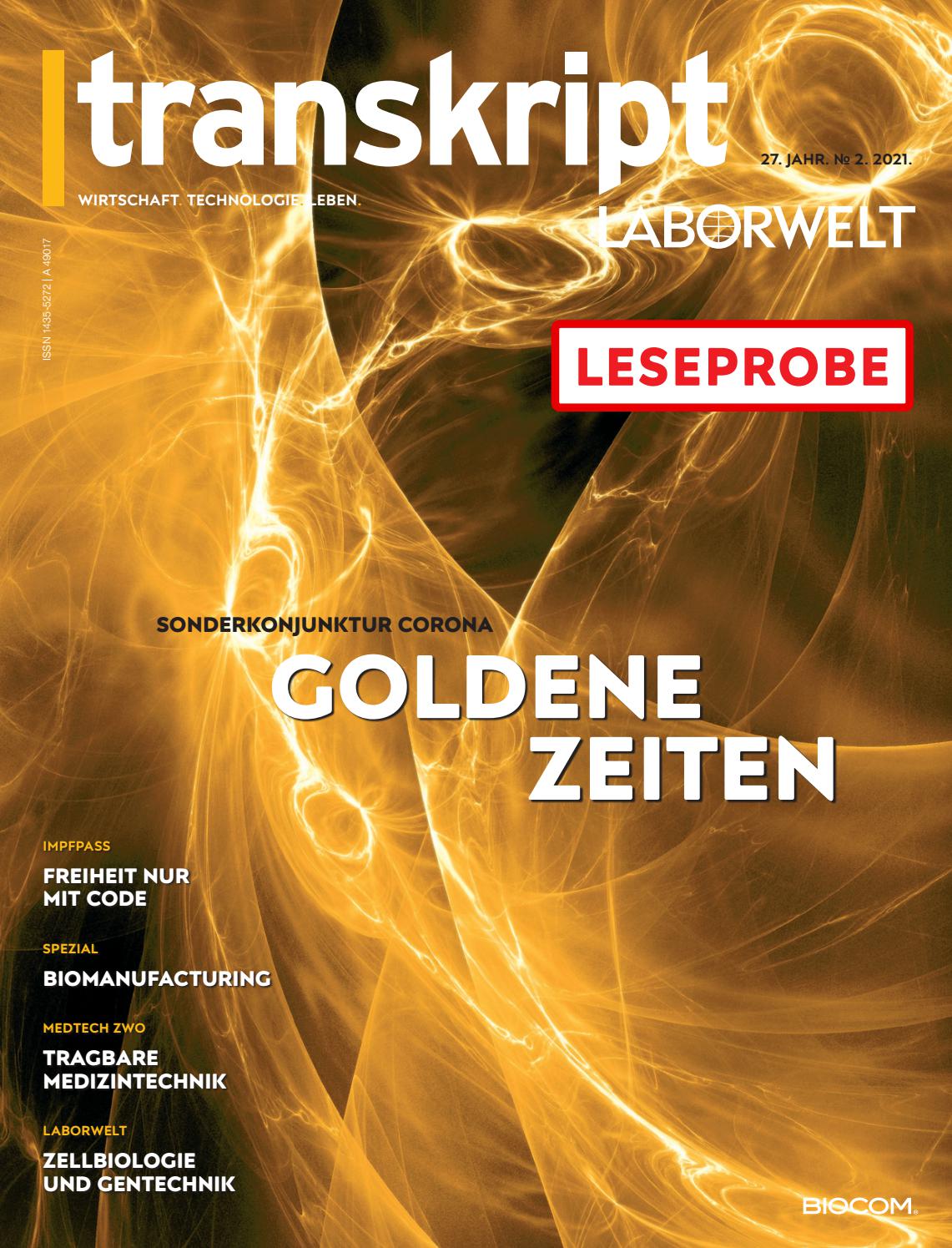 |transkript 2.2021 – Leseprobe by BIOCOM Interrelations GmbH - Issuu