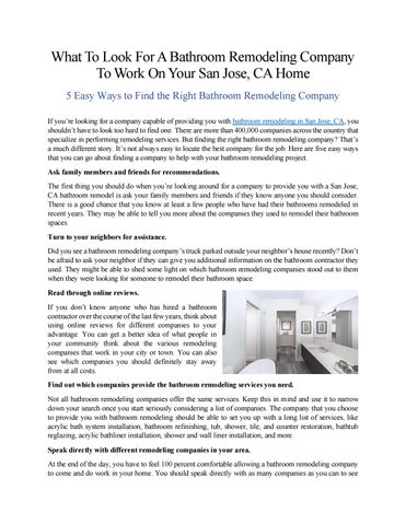 CALbath Renovations by CALbath Renovations - Issuu
