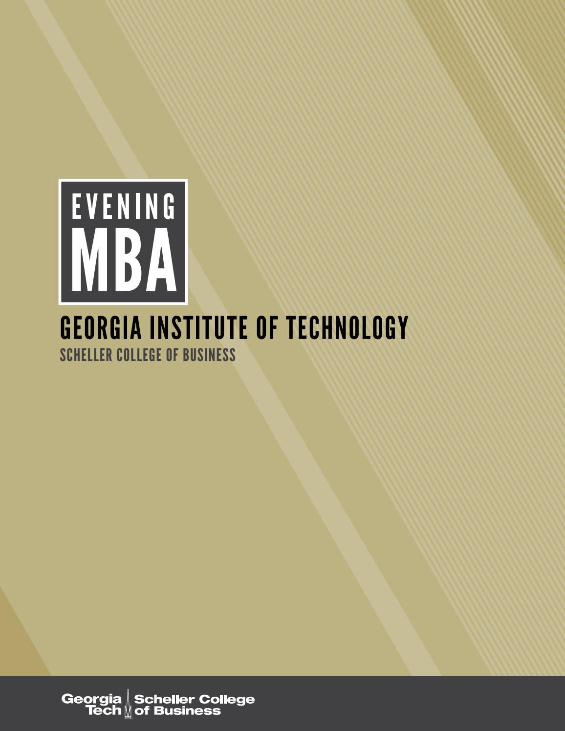 Georgia Tech Scheller Evening MBA by Georgia Tech Scheller College of ...