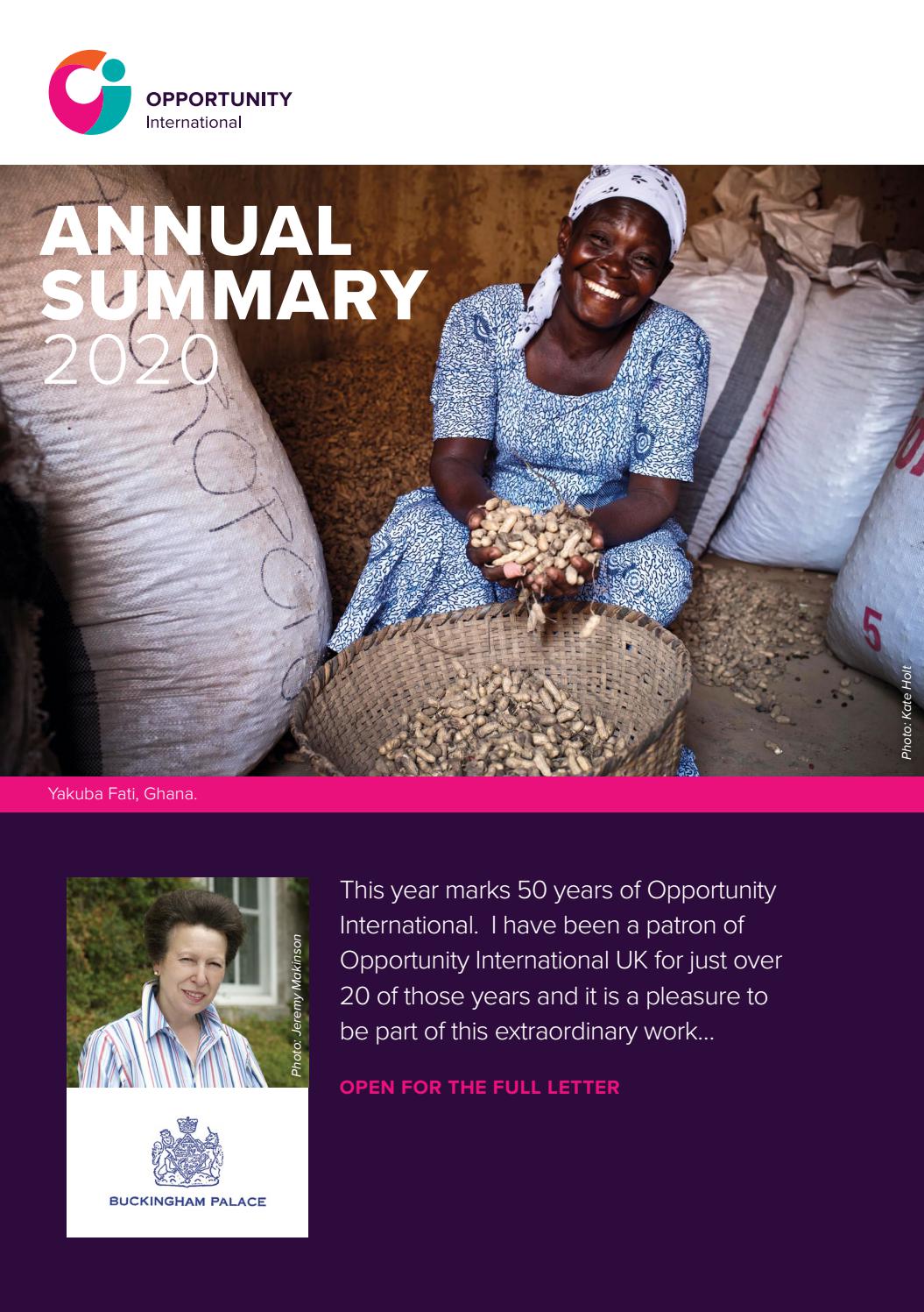 Opportunity International Annual Summary 2020 by Opportunity ...