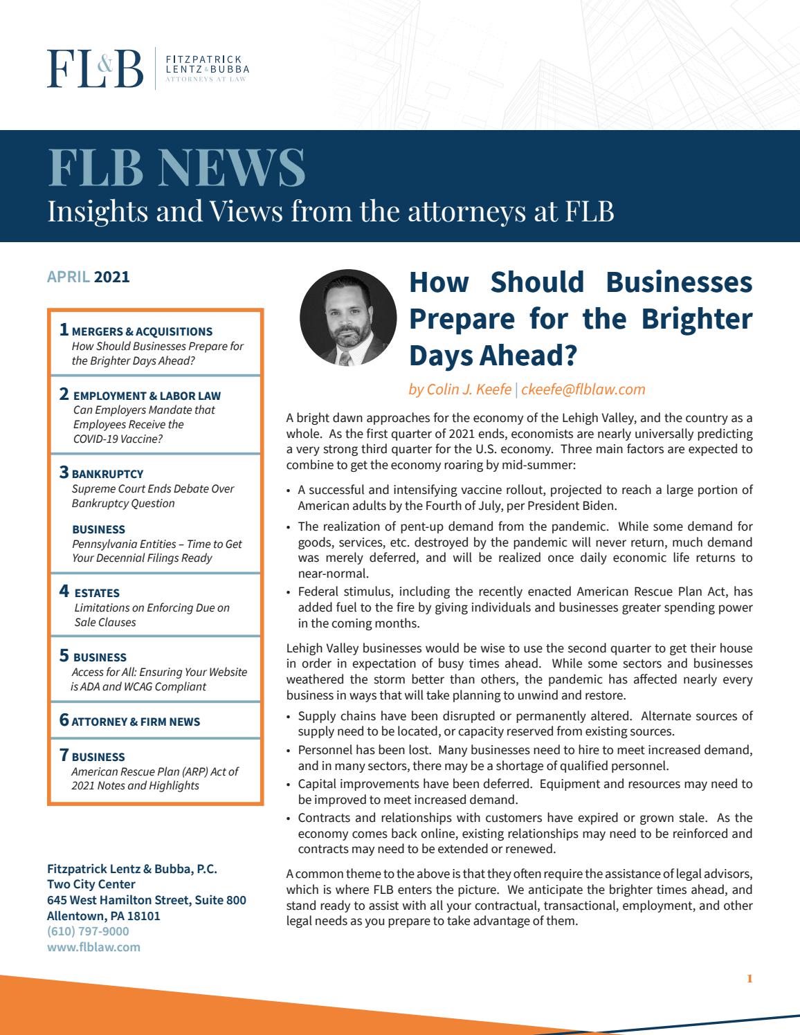 FLB News - April 2021 by flblaw - Issuu