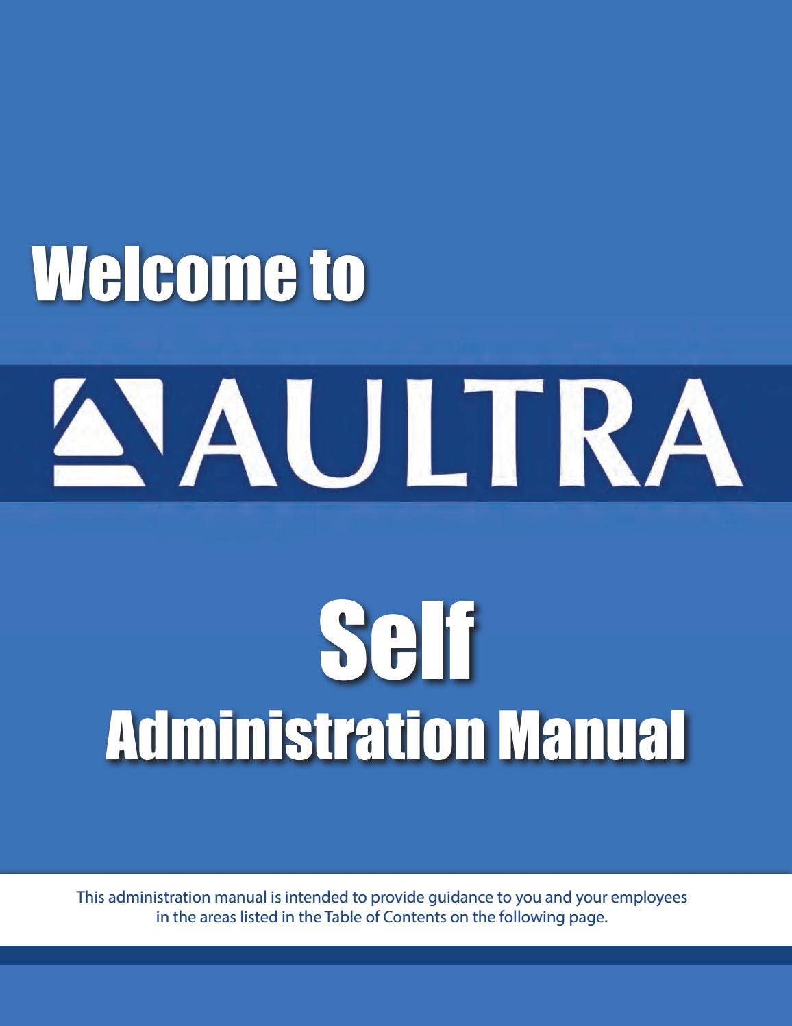 Aultra Self-Administration Manual by AultCare - Issuu