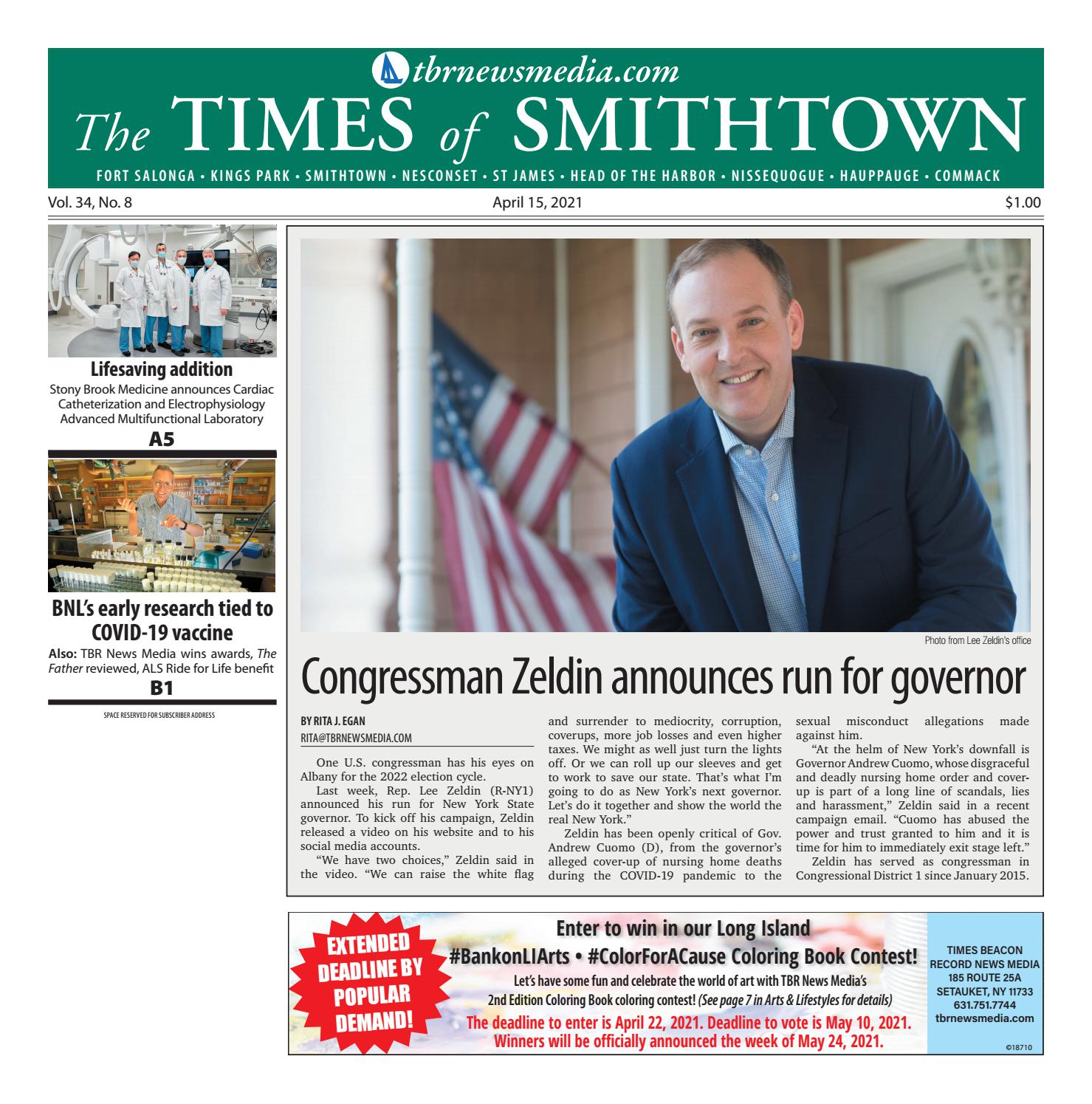 The Times of Smithtown - April 15, 2021 by TBR News Media - Issuu