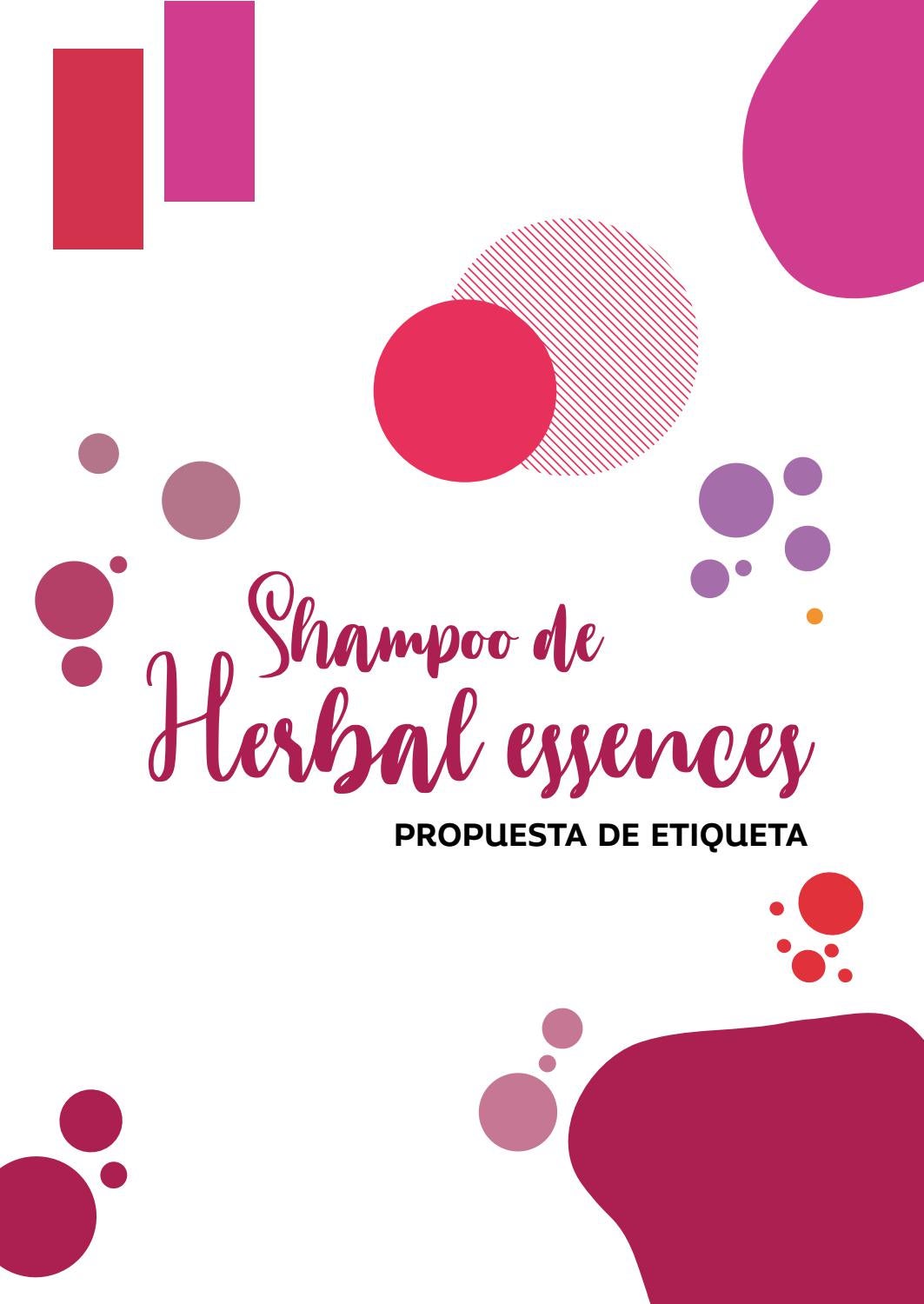 Etiqueta para shampoo Herbal Essences by Thelma Velásquez - Issuu