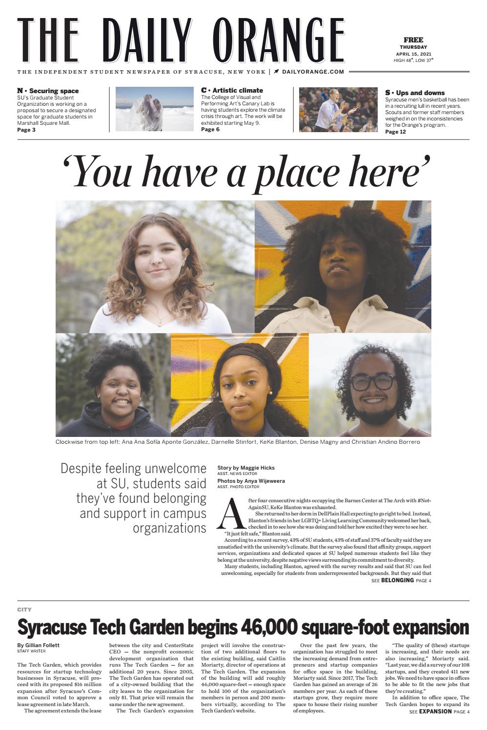 April 15, 2021 by The Daily Orange - Issuu