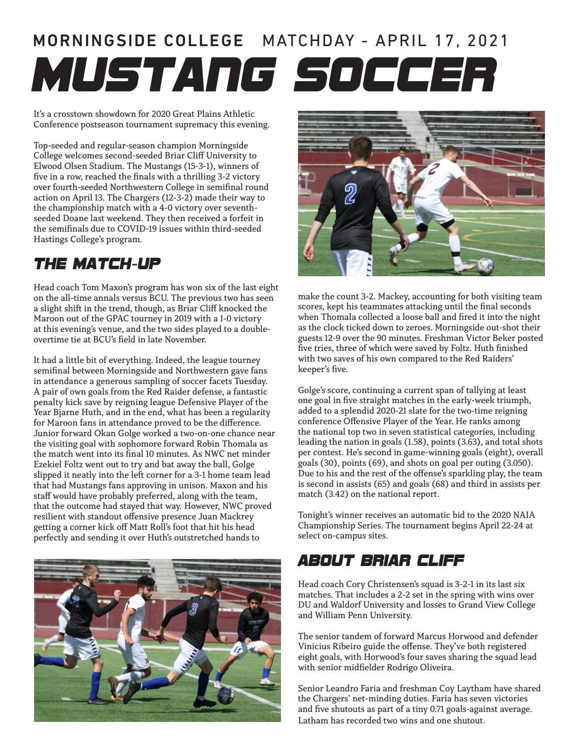 2021 GPAC Men's Soccer Tournament Championship Match Day - Saturday ...