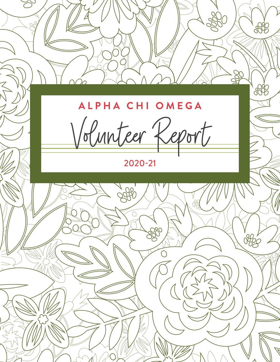 Alpha Chi Omega 2020-21 Volunteer Report by Alpha Chi Omega Fraternity ...