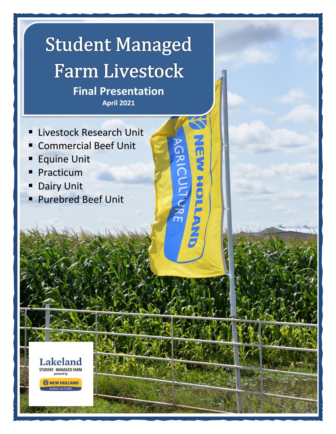 2021 Livestock SMF Final Presentation Booklet by Lakeland College ...
