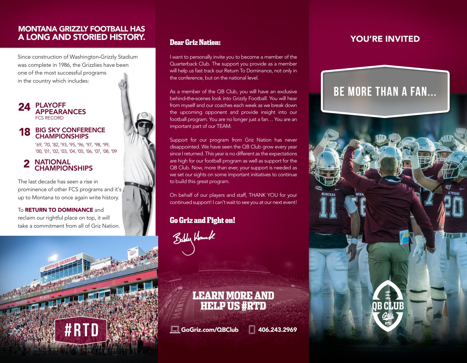 2021 QB Club Brochure by University of Montana Athletics - Issuu