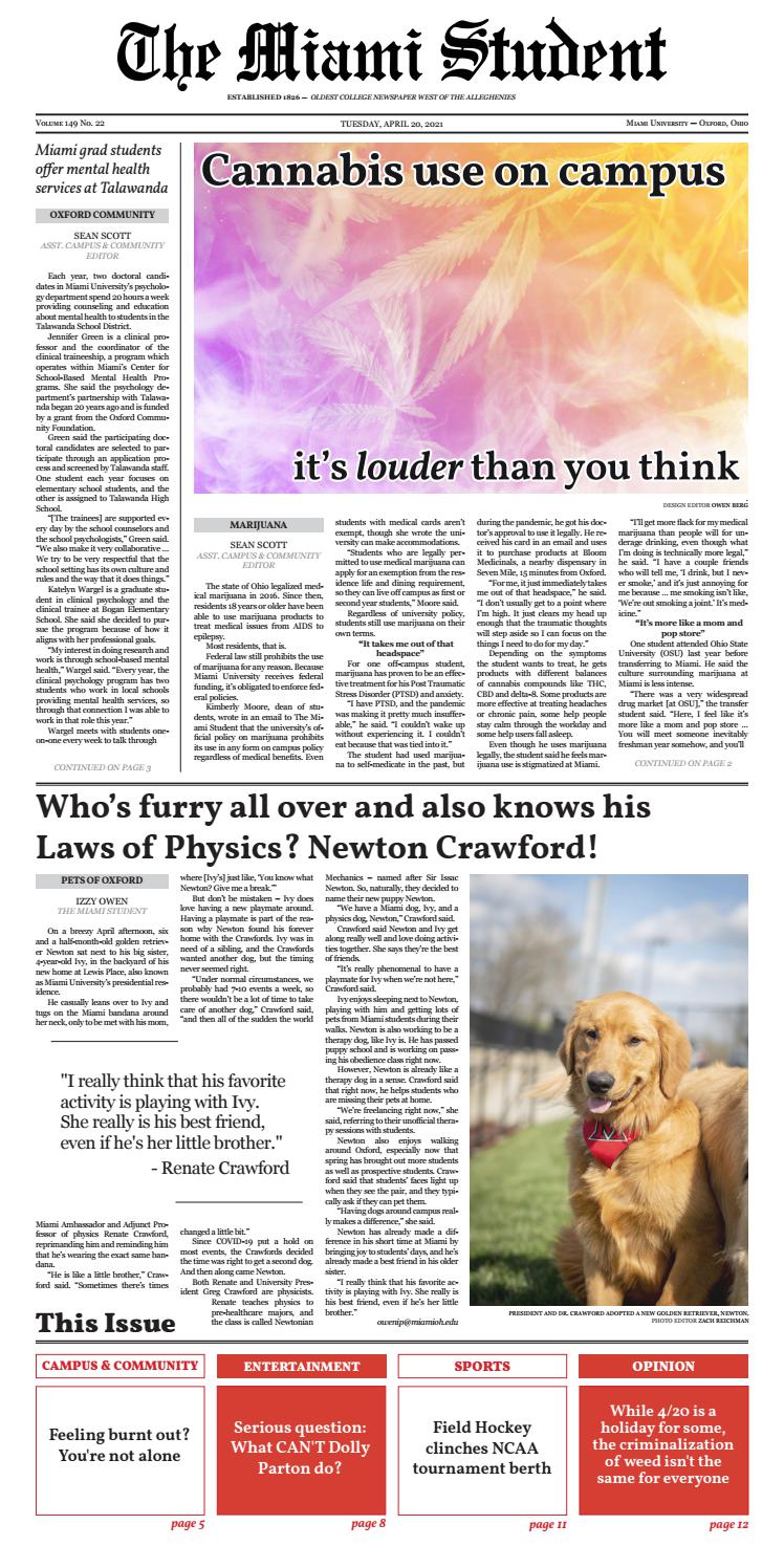The Miami Student | April 20, 2021 by The Miami Student - Issuu