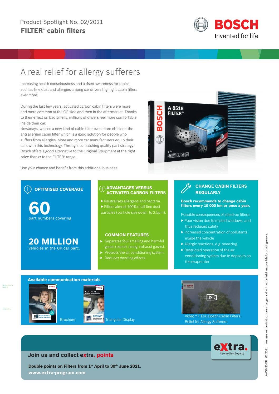 Bosch Cabin Filters Product Spotlight brochure by Hamerville Media Group - Issuu