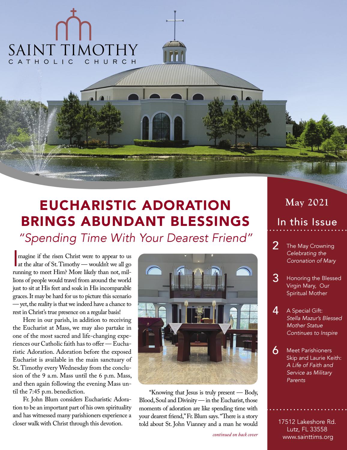 St. Timothy Catholic Church Newsletter — May 2021 by Catholic ...
