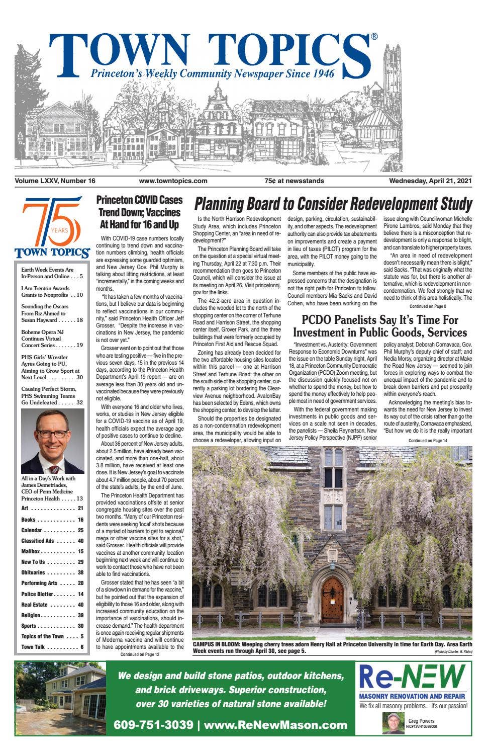 Town Topics Newspaper, April 21, 2021 by Witherspoon Media Group - Issuu