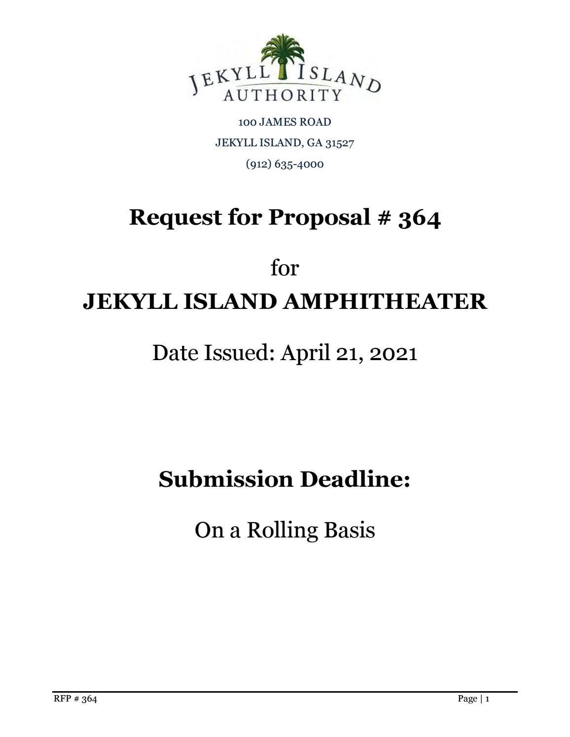 Request for Proposal #364: JEKYLL ISLAND AMPHITHEATER by Jekyll Island ...