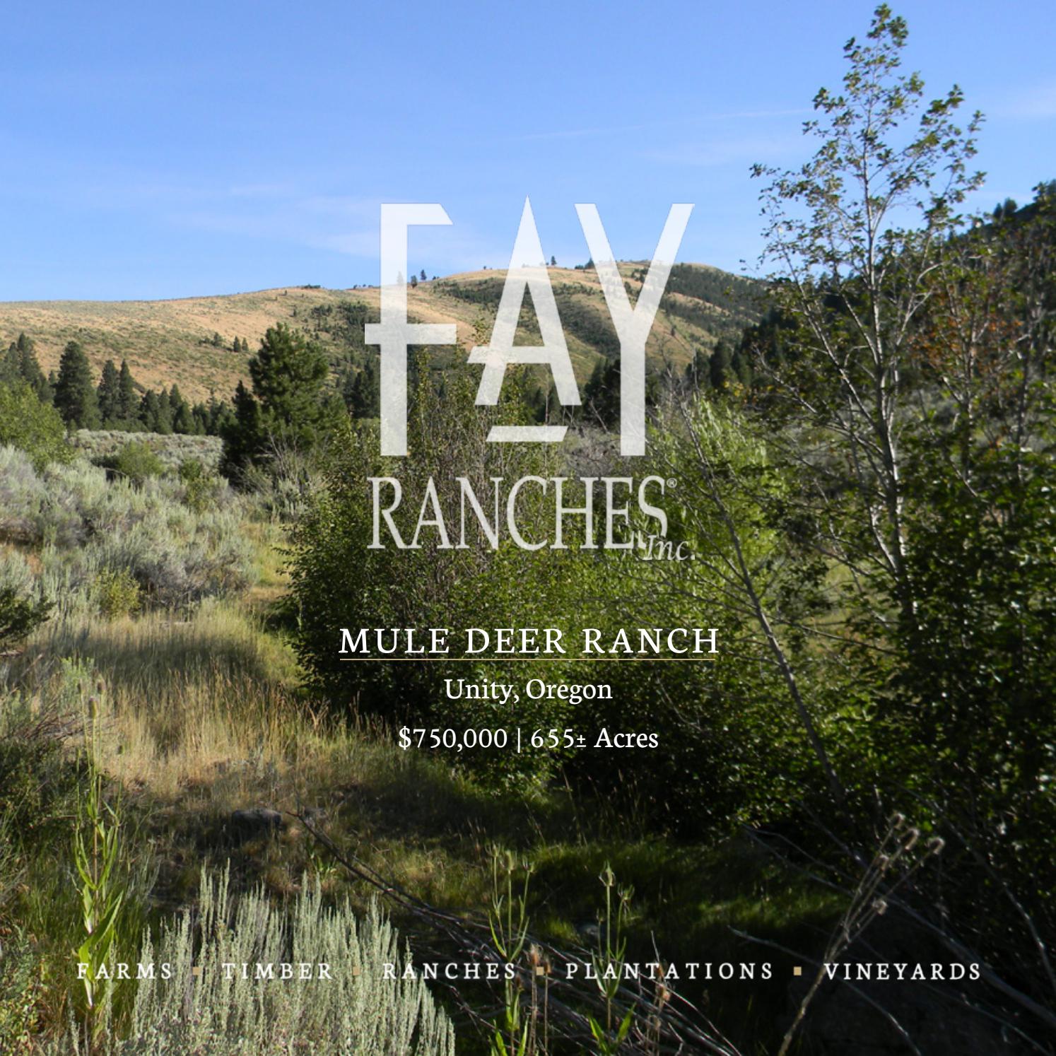Mule Deer Ranch | Fay Ranches by Fay Ranches - Issuu