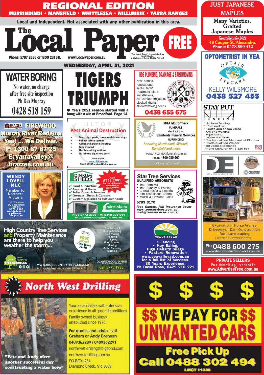 The Local Paper. Regional Edition. Wed., Apr. 21, 2021 by Ash Long - Issuu