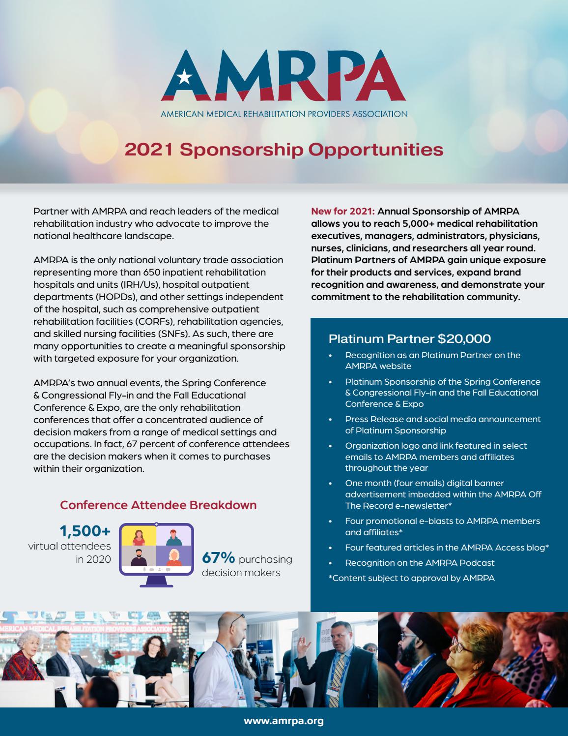 AMRPA 2021 Sponsorship Prospectus by KellenComm - Issuu