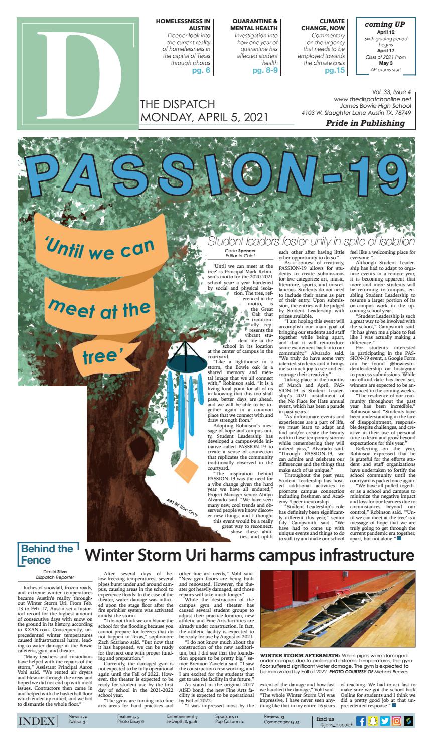 The Dispatch, Vol. 33, Issue #4, 4/5/21 by The Dispatch - Issuu