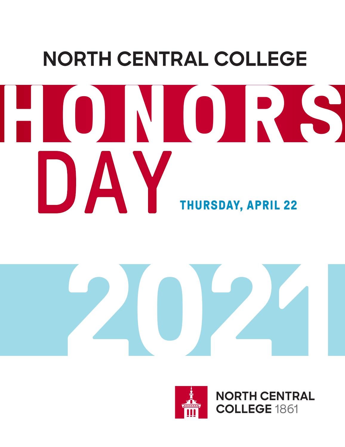 Honors Day Program 2021 by North Central College - Issuu