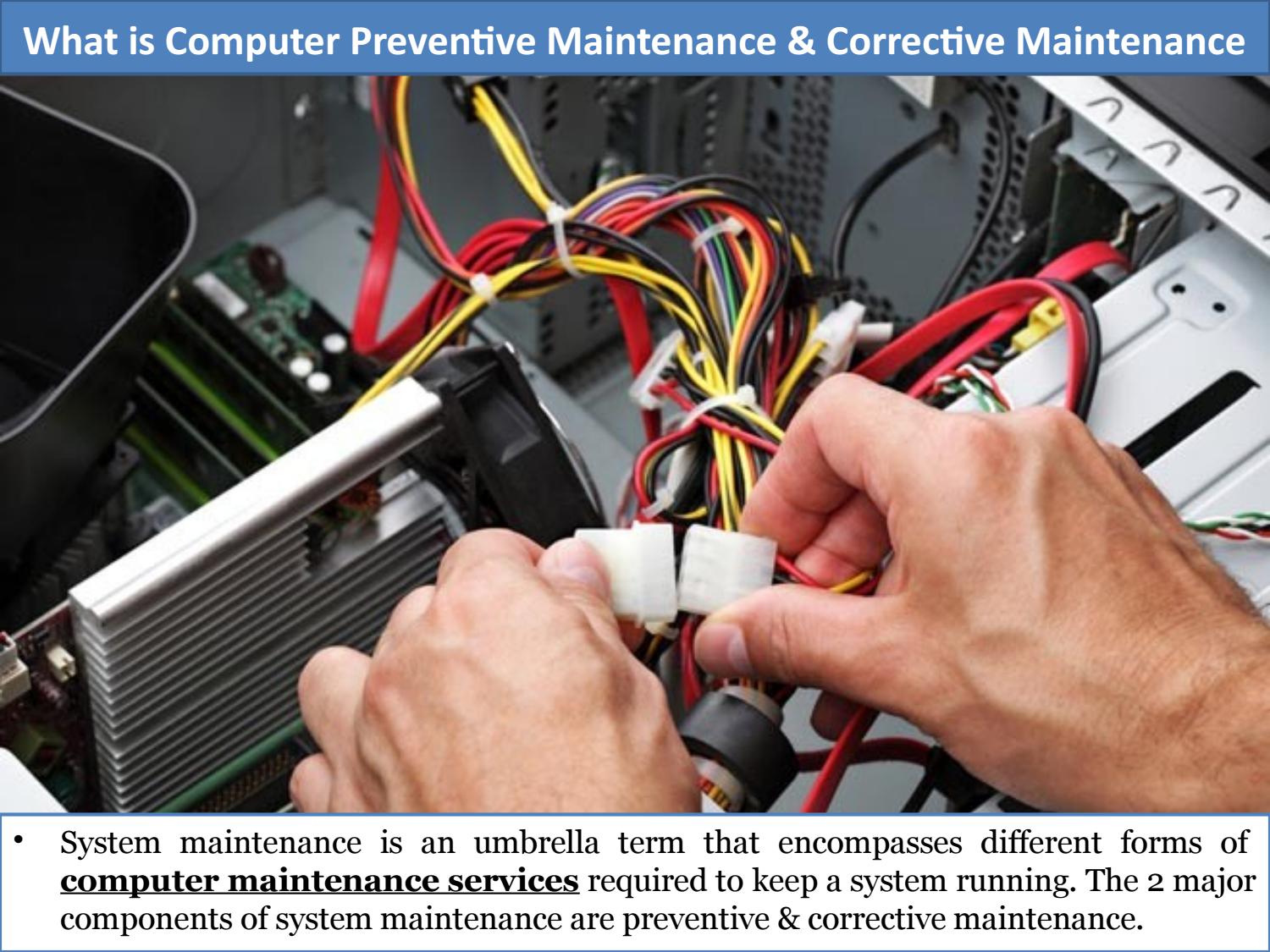 What Is Computer Preventive Maintenance Corrective Maintenance By
