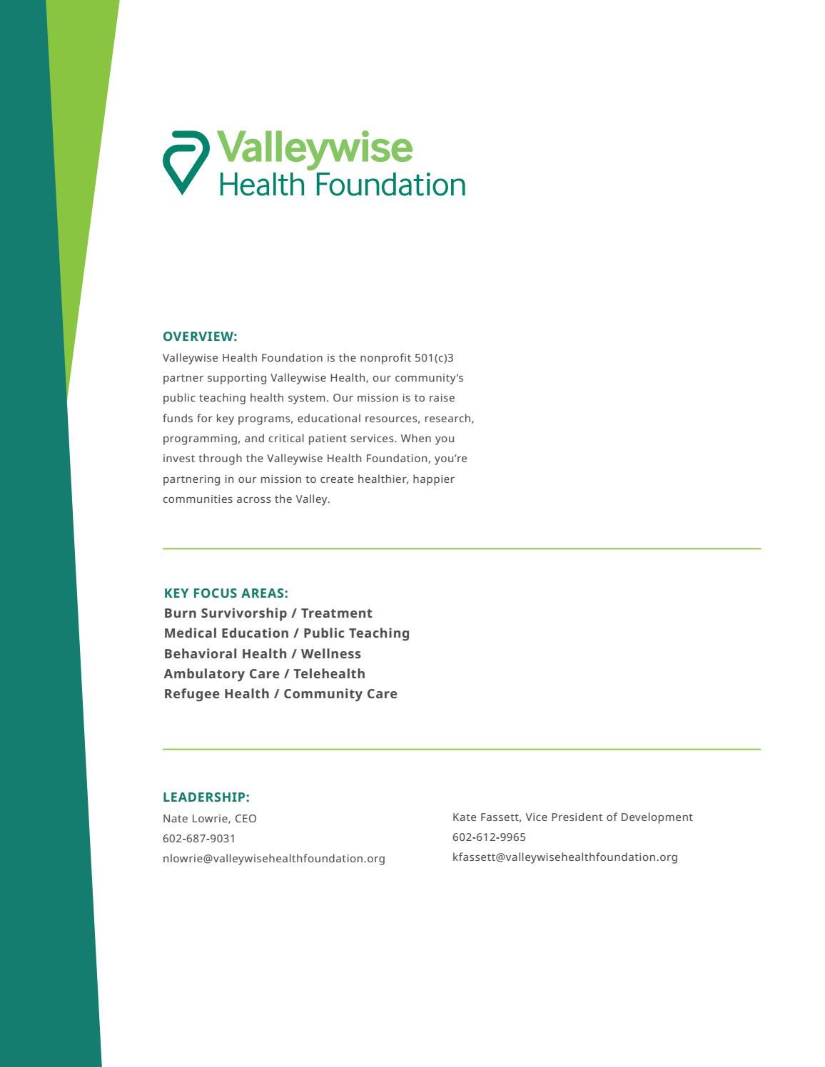 Medical Education Major Gifts Template by Valleywise Health Foundation ...