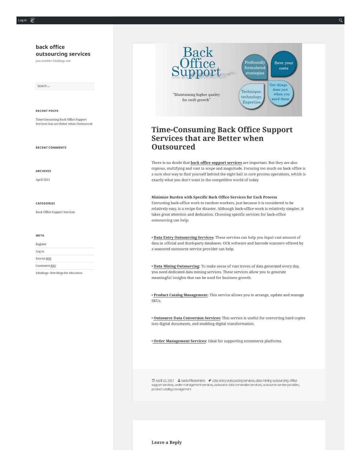 Time-Consuming Back Office Support Services that are Better when ...