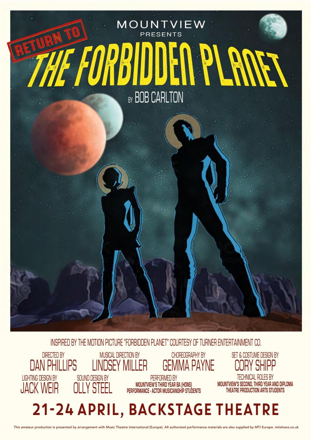Return to the Forbidden Planet by Mountview Academy of Theatre Arts - Issuu