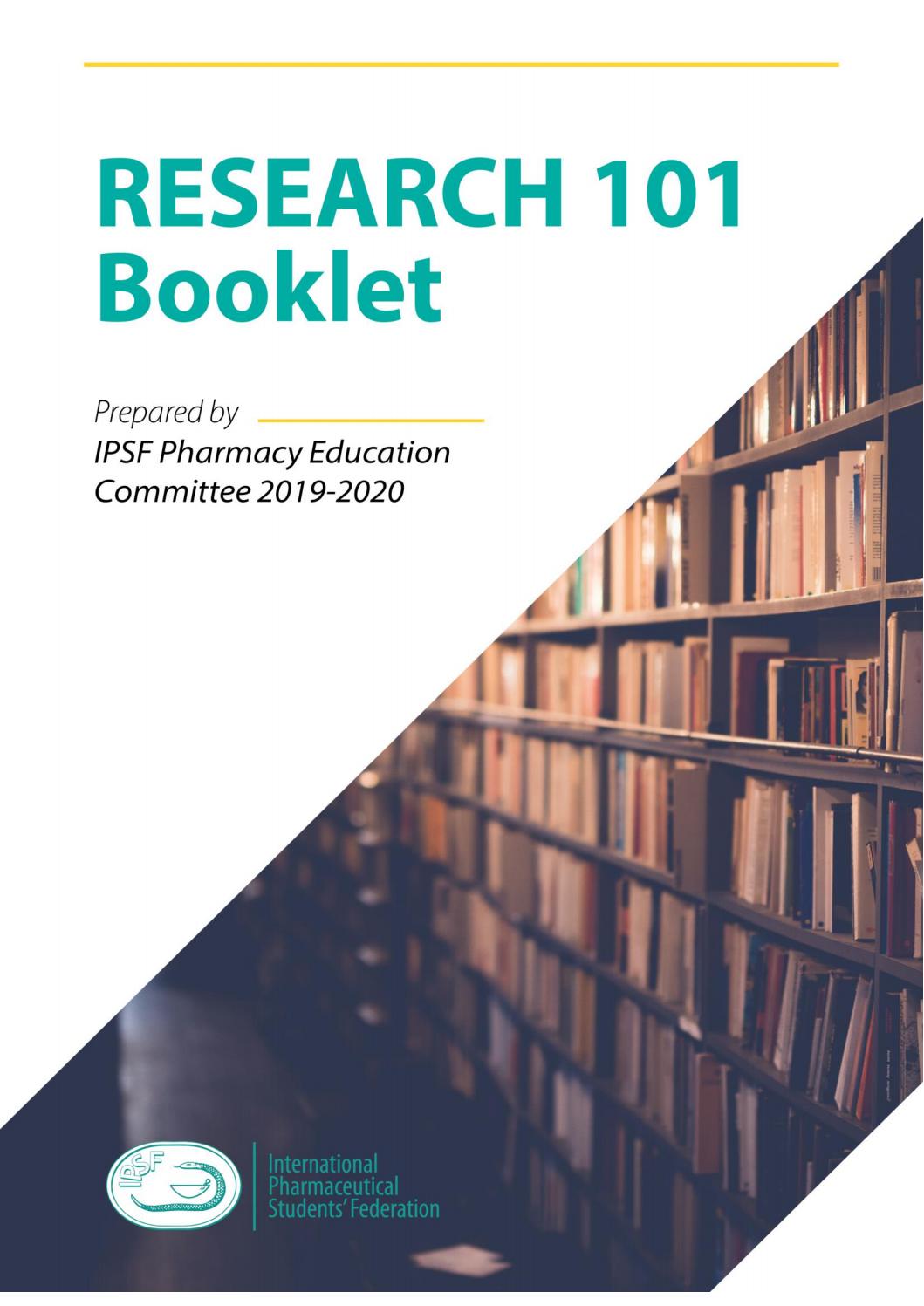 IPSF Research Booklet 101 by International Pharmaceutical Students ...