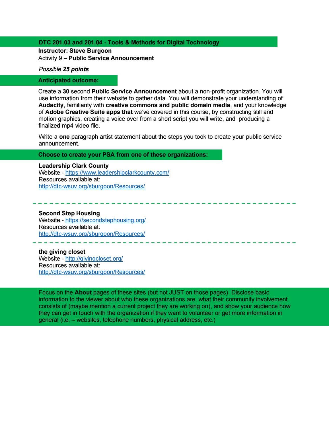 Sample College Assignment by Steven Burgoon - Issuu