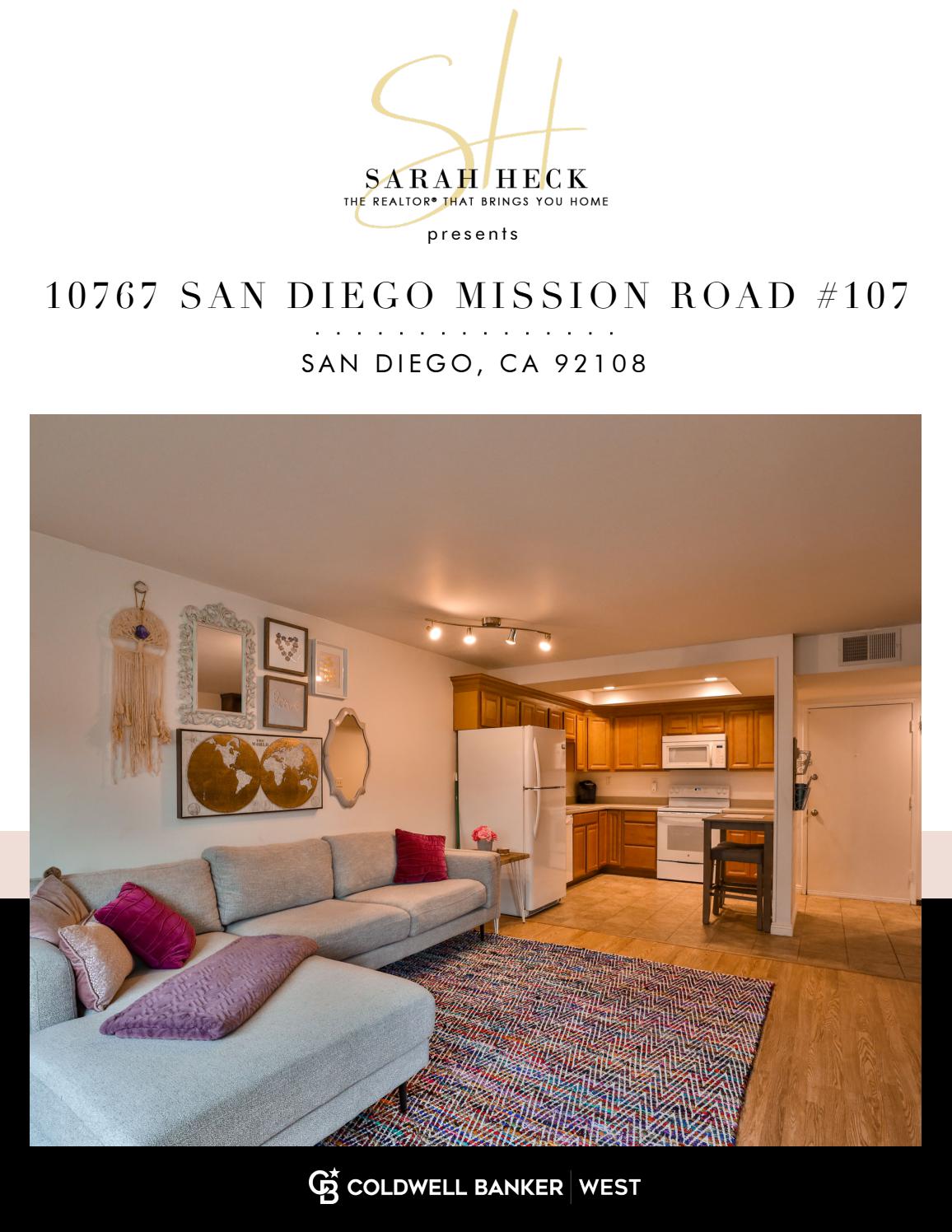 Sarah Heck | 10767 San Diego Mission Road #107 by Coldwell Banker West ...