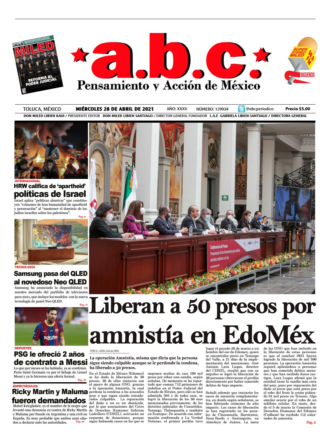 ABC 28/04/21 by Grupo Miled - Issuu
