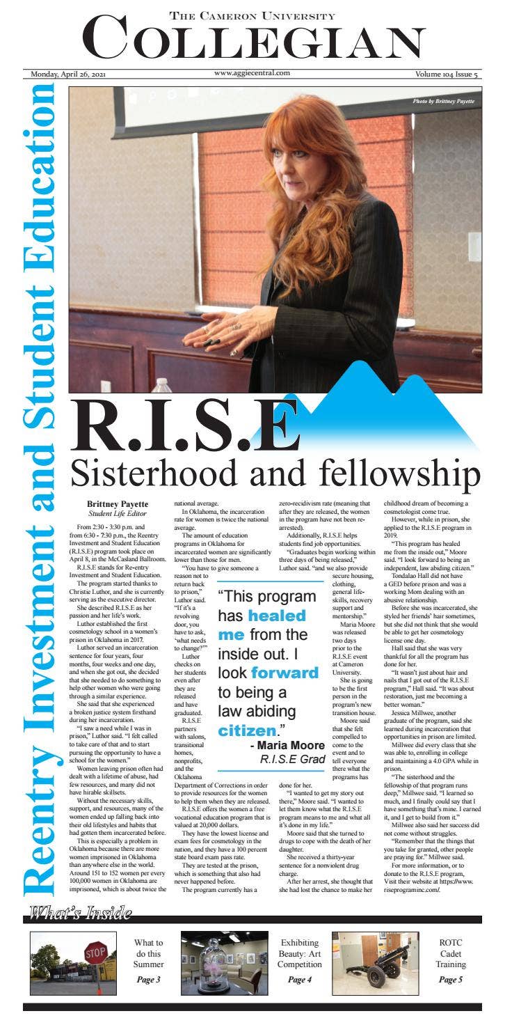 The Cameron Collegian - April 26th, 2021 by Cameron University ...
