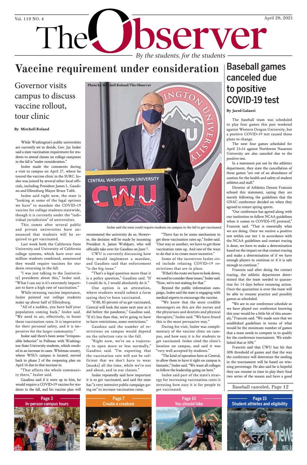 The Observer- Spring 2021, Issue 4 by CWU Observer - Issuu