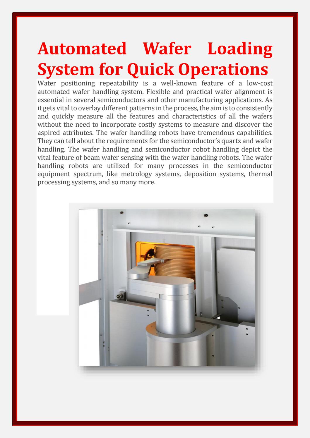 Automated Wafer Loading System for Quick Operations, by Kensington Labs ...