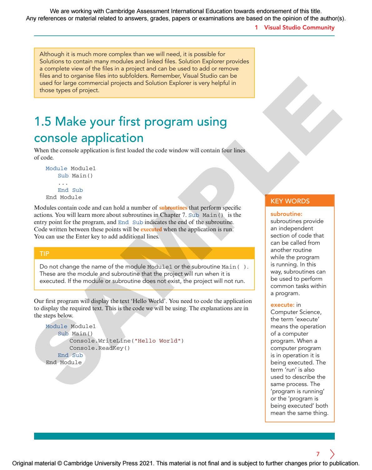 Cambridge IGCSE & O Level Computer Science Programming Book for ...