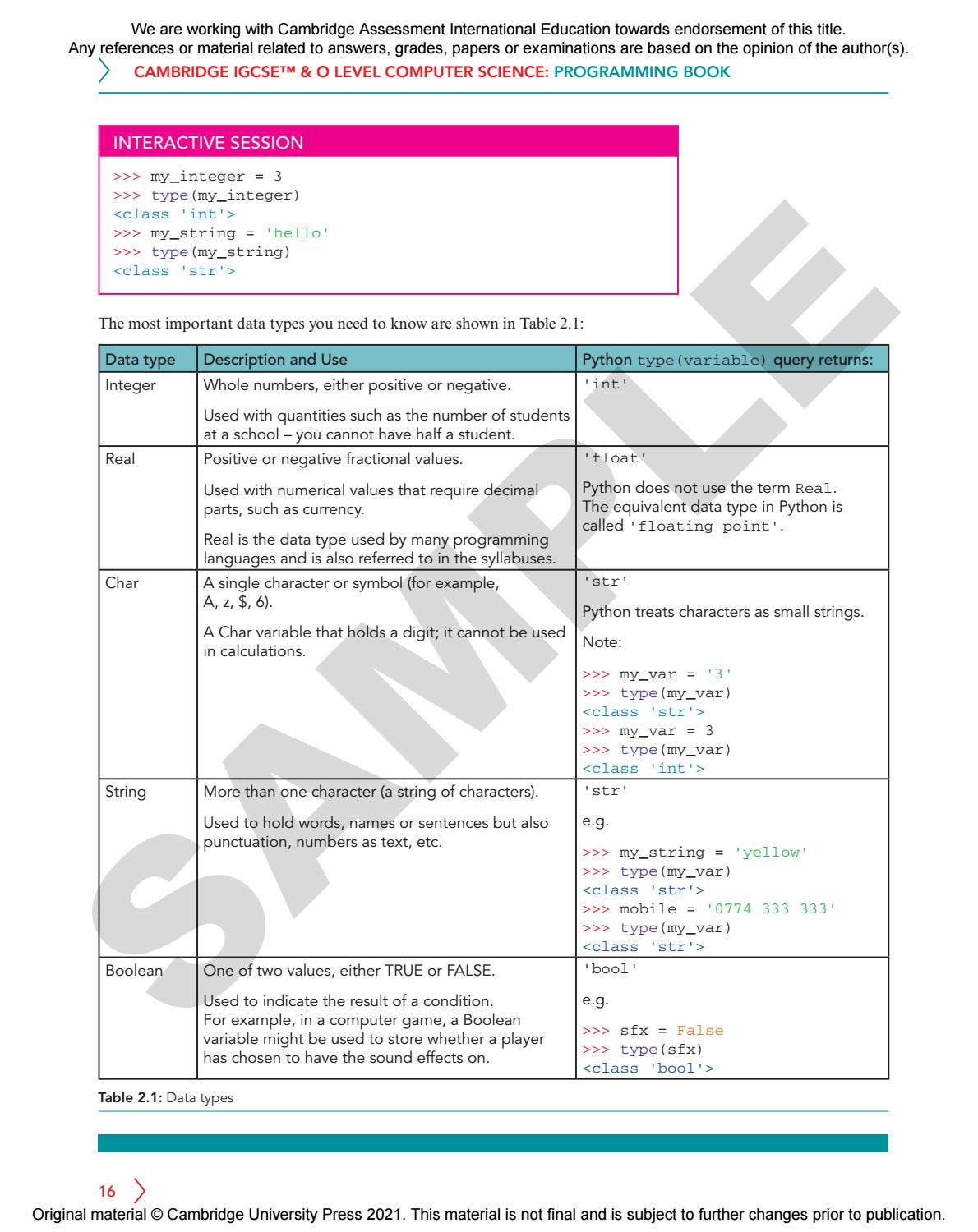 Cambridge IGCSE & O Level Computer Science Programming Book for Python Sample by Cambridge ...